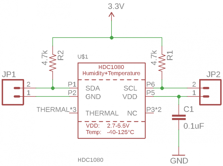 HDC1080 Humidity/Temperature Sensor Breakout Board – Takaitra.com